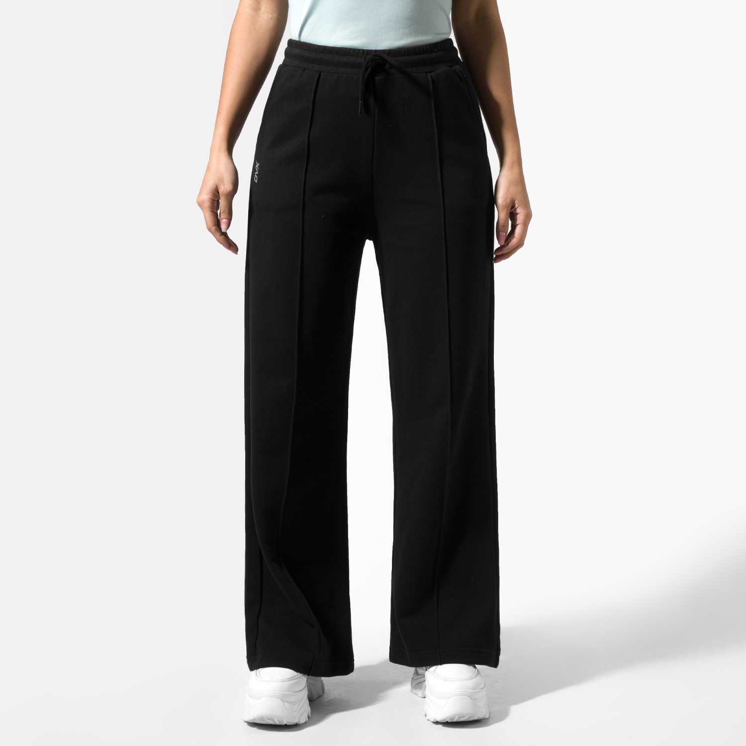 Pantalon Palazo French Terry Fhania Negro | Pionier