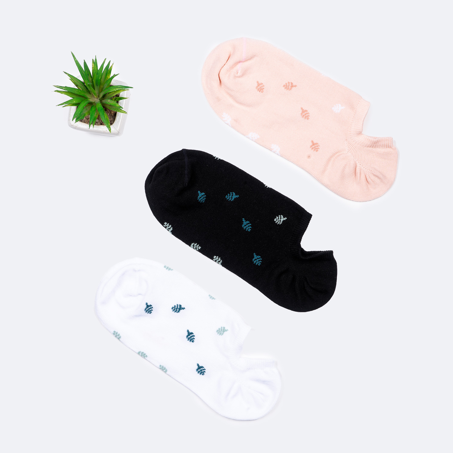 Media Talonera Tripack Pnr Annitha Blanco/Rose/Negro | Pionier