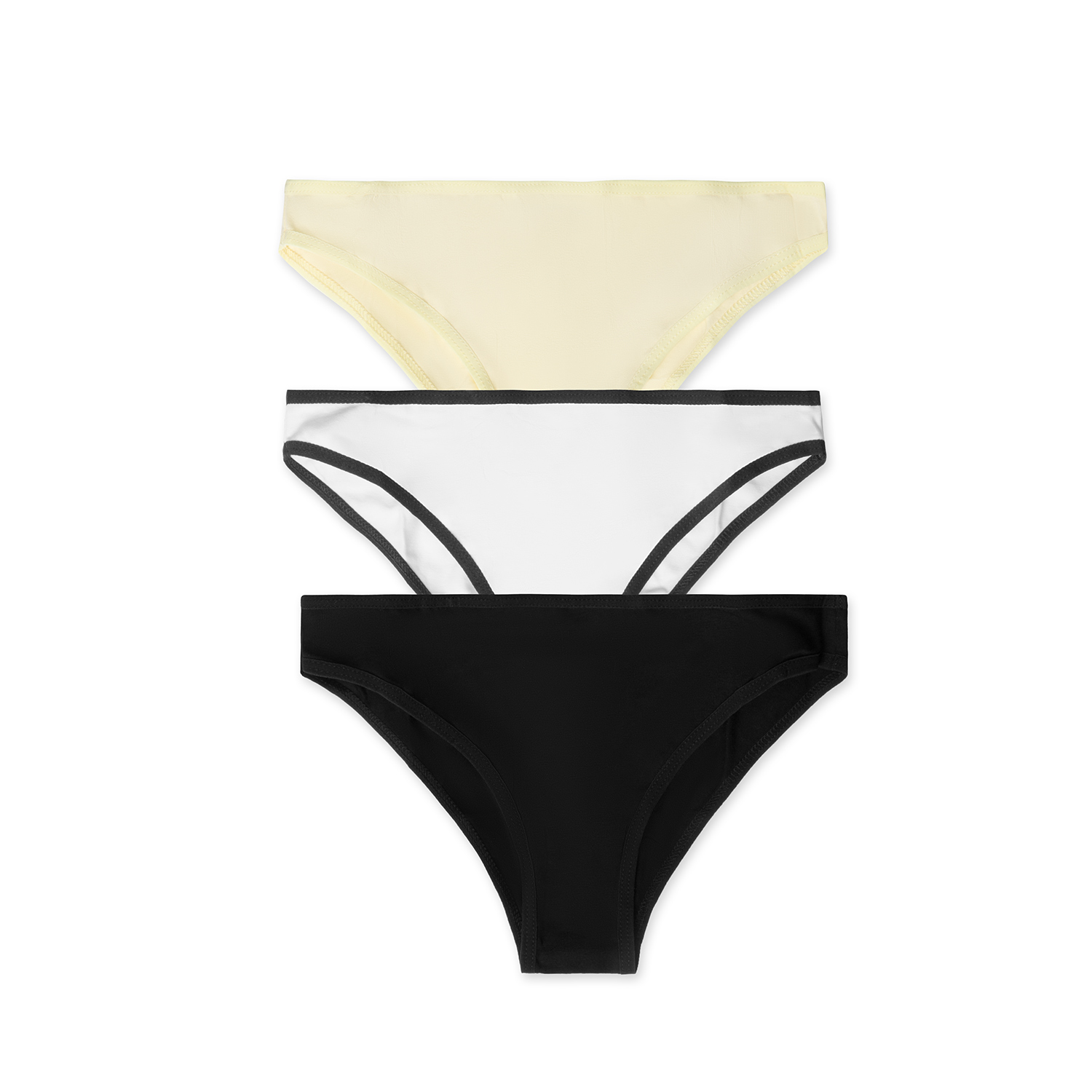 Truza Jersey Full Lycra Tripack Mia Blanco Negro Amarillo | Pionier