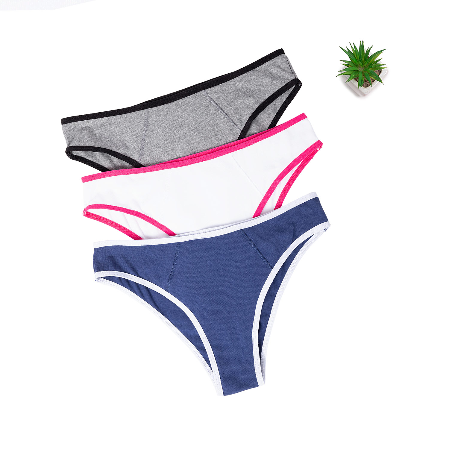 Truza Jersey Full Lycra Tripack Mix Mia 2 Blanco Melange Indigo | Pionier