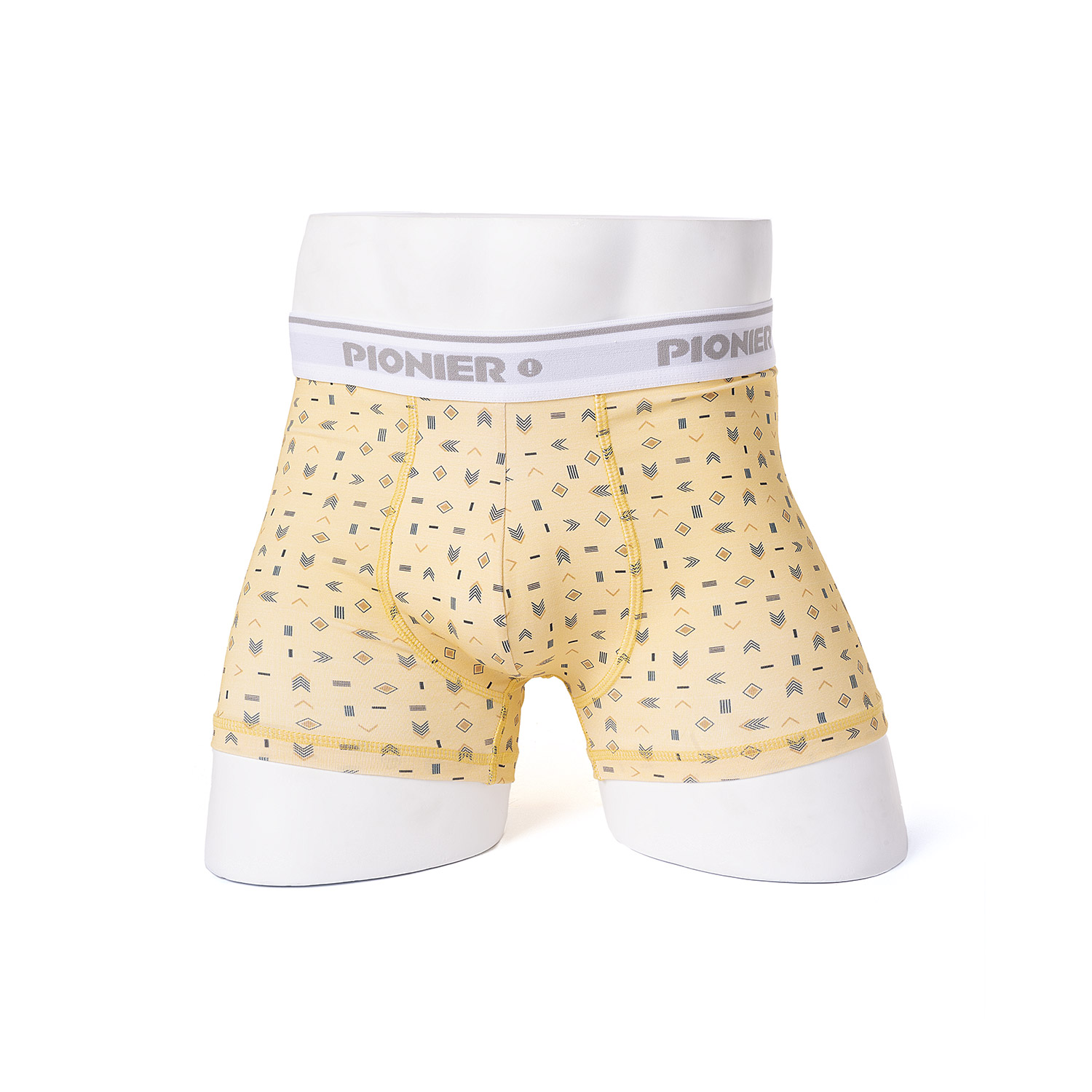 Boxer Jersey Full Lycra Two Pack Morgan Print Amarillo/Negro | Pionier