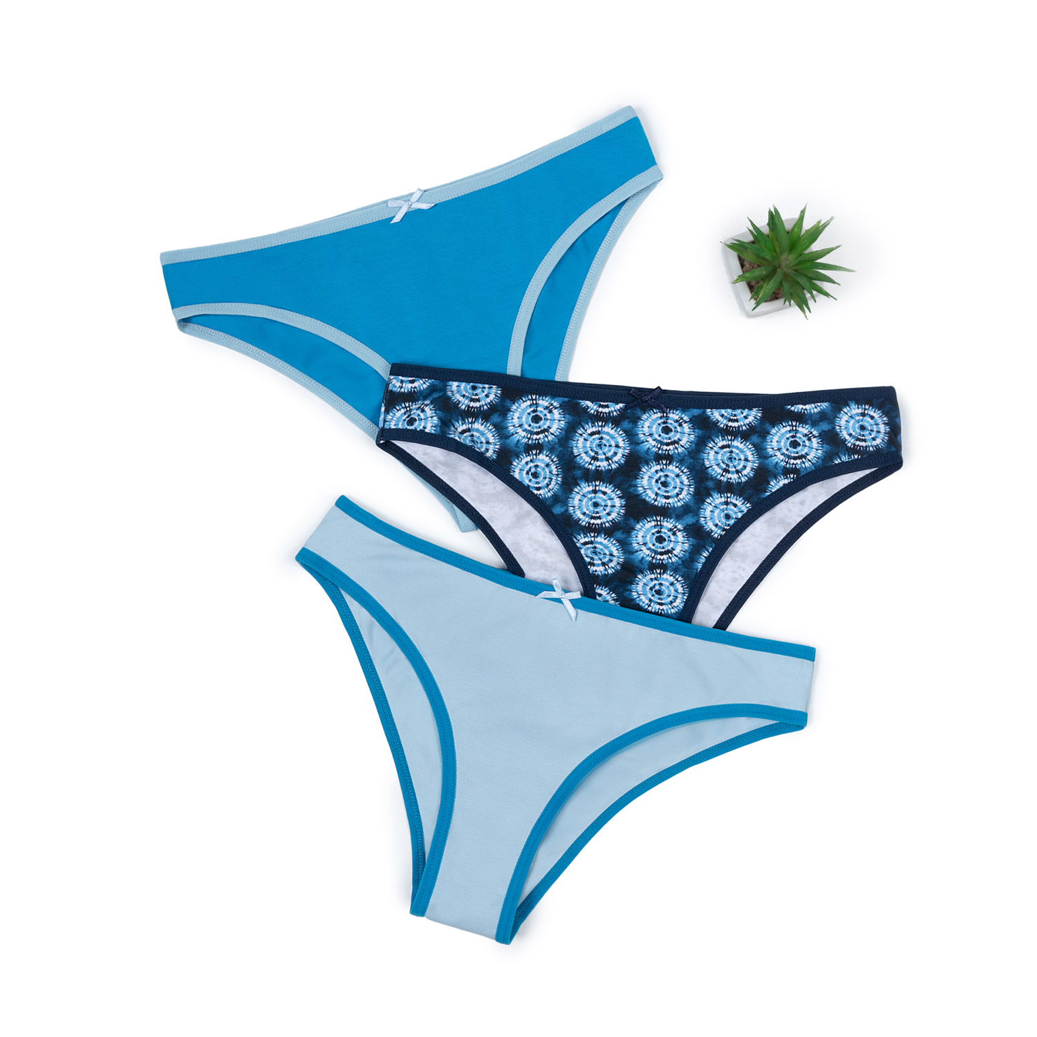 Truza Jersey Full Lycra Tripack Mix Tyegirl Azul Est./Turqueza/Celeste ...