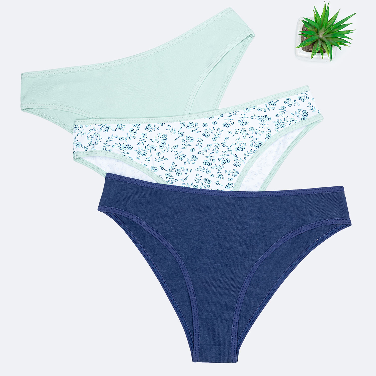 Truza Jersey Full Lycra Tripack Mix Loon-S Menta P/Blanco E/Indigo ...